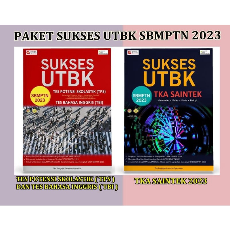 Jual Paket Sukses Utbk Sbmptn 2023 Tps Tbi Tka Saintek Shopee Indonesia