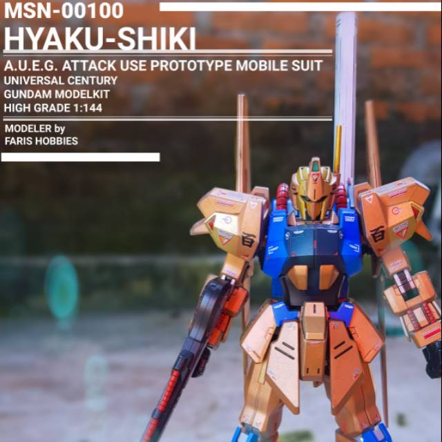 Jual HGUC GUNDAM HYAKU SHIKI FULL REPAINT | Shopee Indonesia
