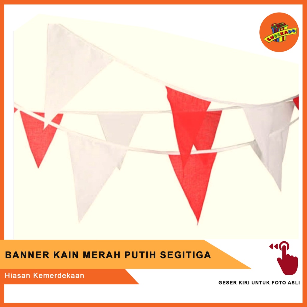Jual MAKASSAR! BANNER KAIN BENDERA MERAH PUTIH SEGITIGA -Hiasan ...