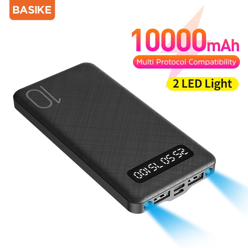 Jual Power bank Kapasitas 10000mAh Dengan lampu sorot LED Dengan ...