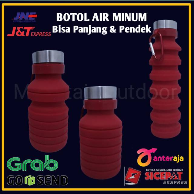 Jual Botol karet silicon/Folding Silicone Portable/botol pendaki ...