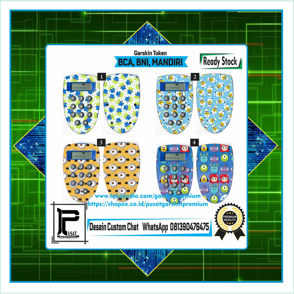 Jual Garskin token Bca key, Danamon, BNI - Desain 7 | Shopee Indonesia