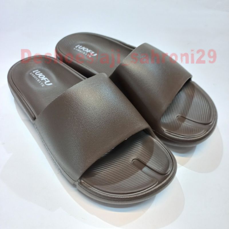 Jual LUOFU E 6211 E01W5 SIZE 40-44 ORIGINAL l Sandal Selop jelly pria l ...