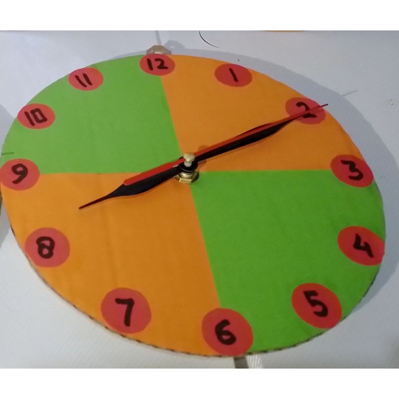 Jual Prakarya jam dinding mainan dari kardus kerajinan dari kardus ...