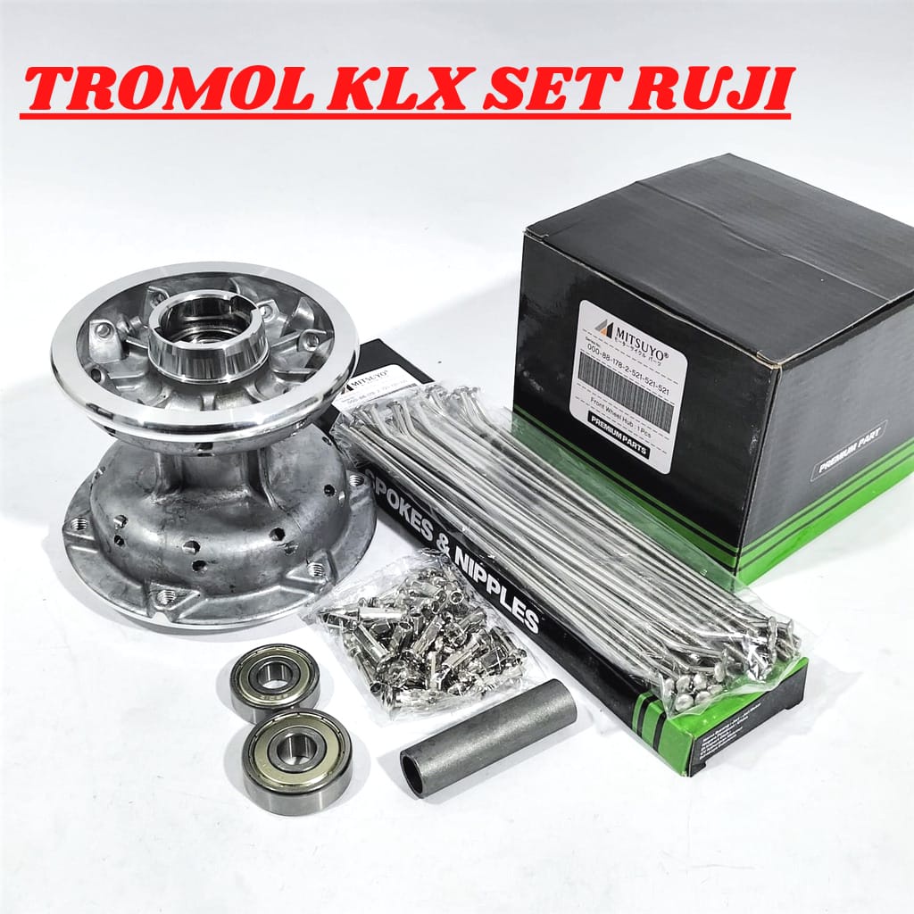 Jual Tromol Depan klx ruji stainles klx set bos bearing pnp ninja GL CB ...