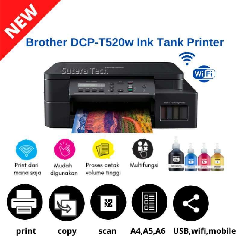 Jual Printer Brother DCP T520W All In One Ink Tank Wireless Wifi | Shopee Indonesia