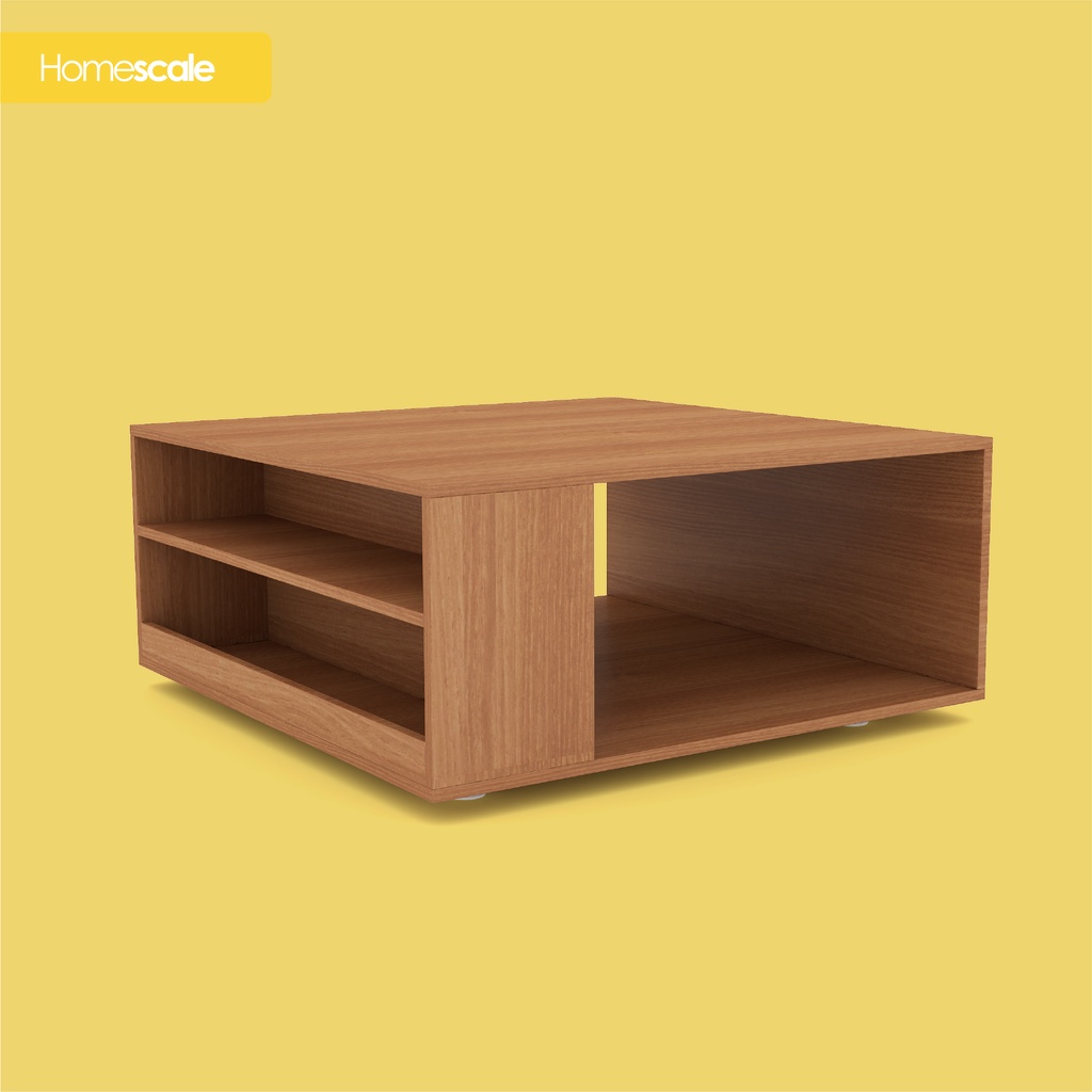 Jual HOMESCALE Coffee Table/Meja Tamu FAUSTA Minimalis Ukuran 85 x 85 x ...