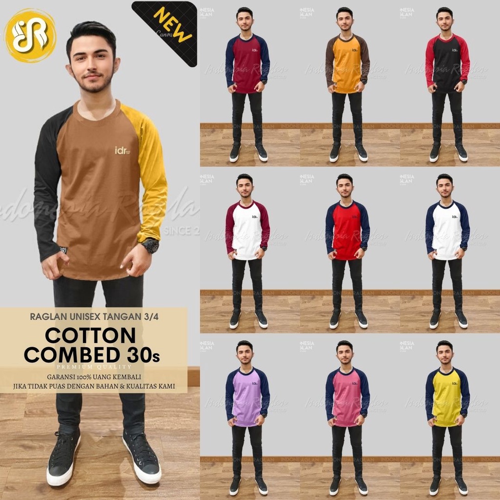 Jual Kaos Pria Raglan Tangan Panjang Original Indonesia Raglan PART 3 ...