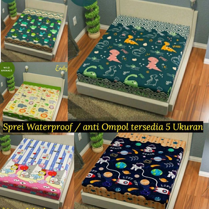 Jual Sprei Sultan Waterproof anti ompol anti tahan air size 180x200 ...