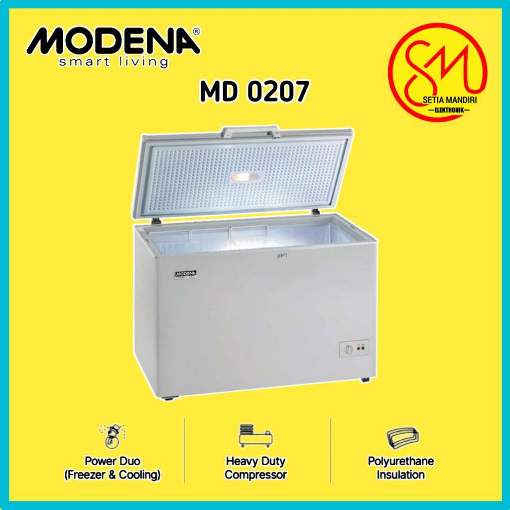 Jual MODENA Chest Freezer Conserva MD 0207 / MD0207 | Shopee Indonesia