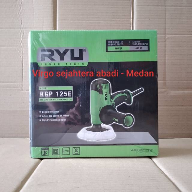 Jual RYU RGP125E MESIN POLES POLIS POLISHER MOBIL MOTOR KERETA 5" 5 INCH RGP 125E | Shopee Indonesia