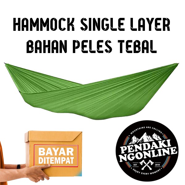 Jual Hammock Single layer 250 x 150 full bartex Hamok Hemok bisa COD ...