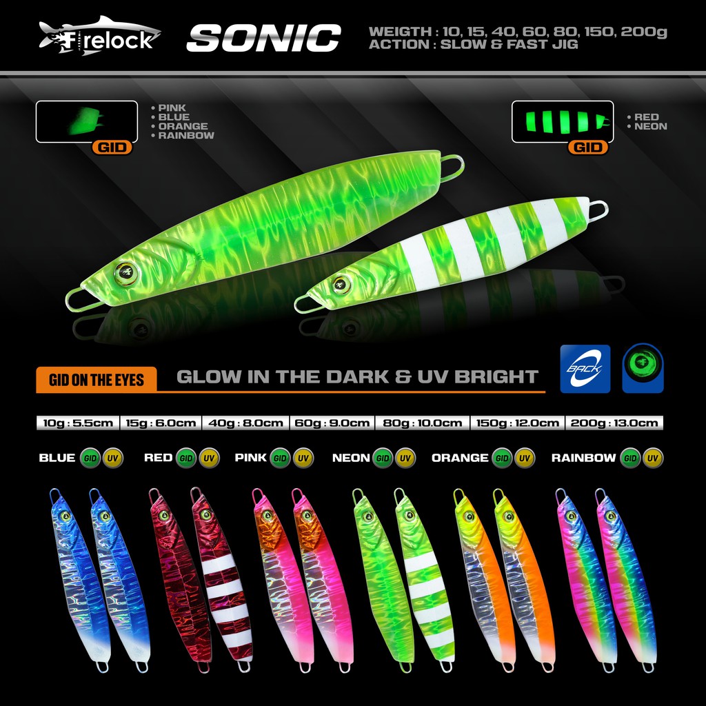 Jual UMPAN PANCING Metal Jig Firelock SONIC 60 Gram | Shopee Indonesia