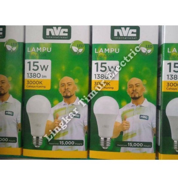 Jual Lampu LED NVC-A65N / Warna Kuning 15 Watt / Bohlam Murah Hemat Listrik | Shopee Indonesia