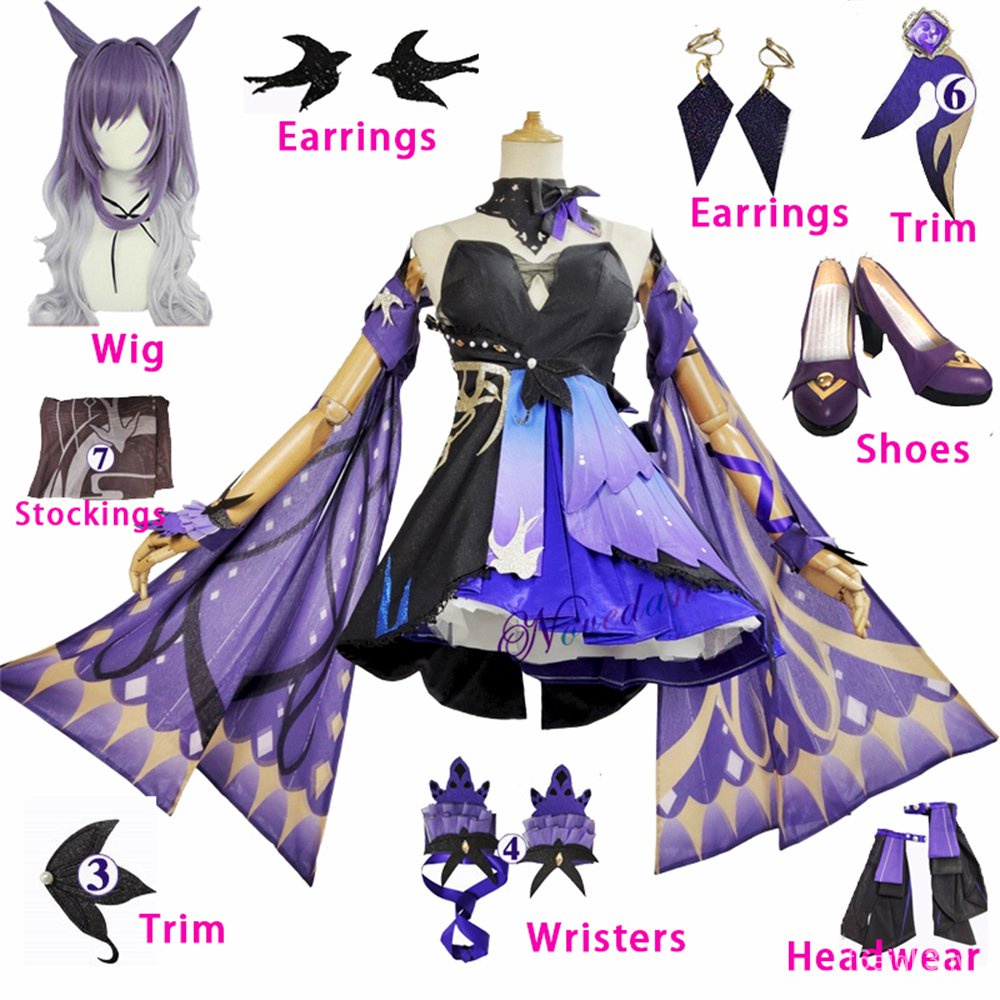 Jual Game Genshin Impact Keqing Cosplay Costume Opulent Splendor KeQing ...