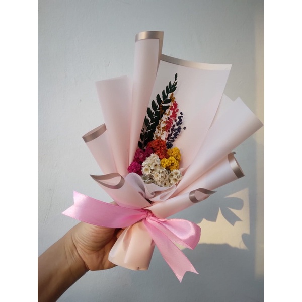 Jual Buket dried edel | Buket aesthetics ukuran kecil | buket hari guru ...