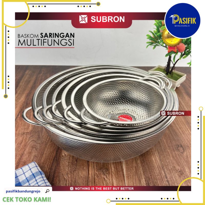 Jual BASKOM BOLONG STAINLESS STEEL SUBRON | Shopee Indonesia