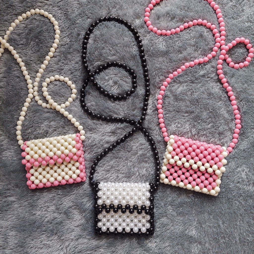 Jual Uzu Beads Bag / Bead Bag / Tas Mutiara / Tas Manik-Manik / Dompet ...