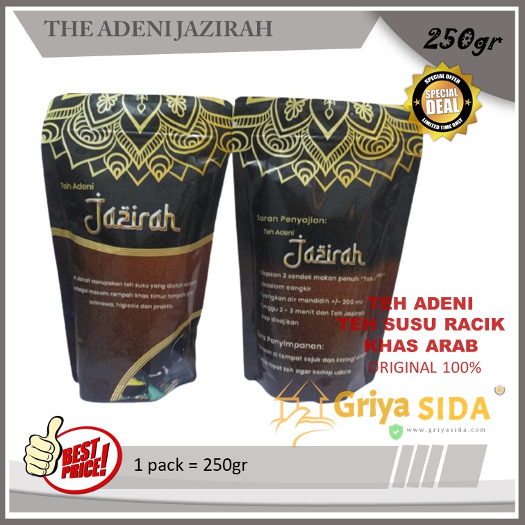Jual Teh arab teh adeni jazirah 250gr teh susu rempah khas Arab Premium ...