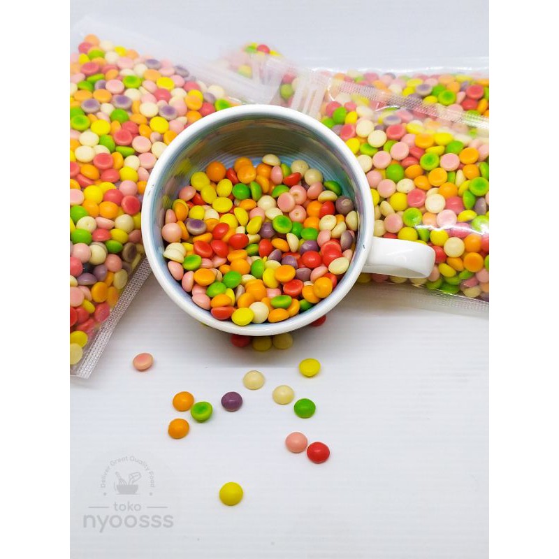 Jual Rainbow Choco Chips 200gr/ Choco chips Premium/ Warna warni ...