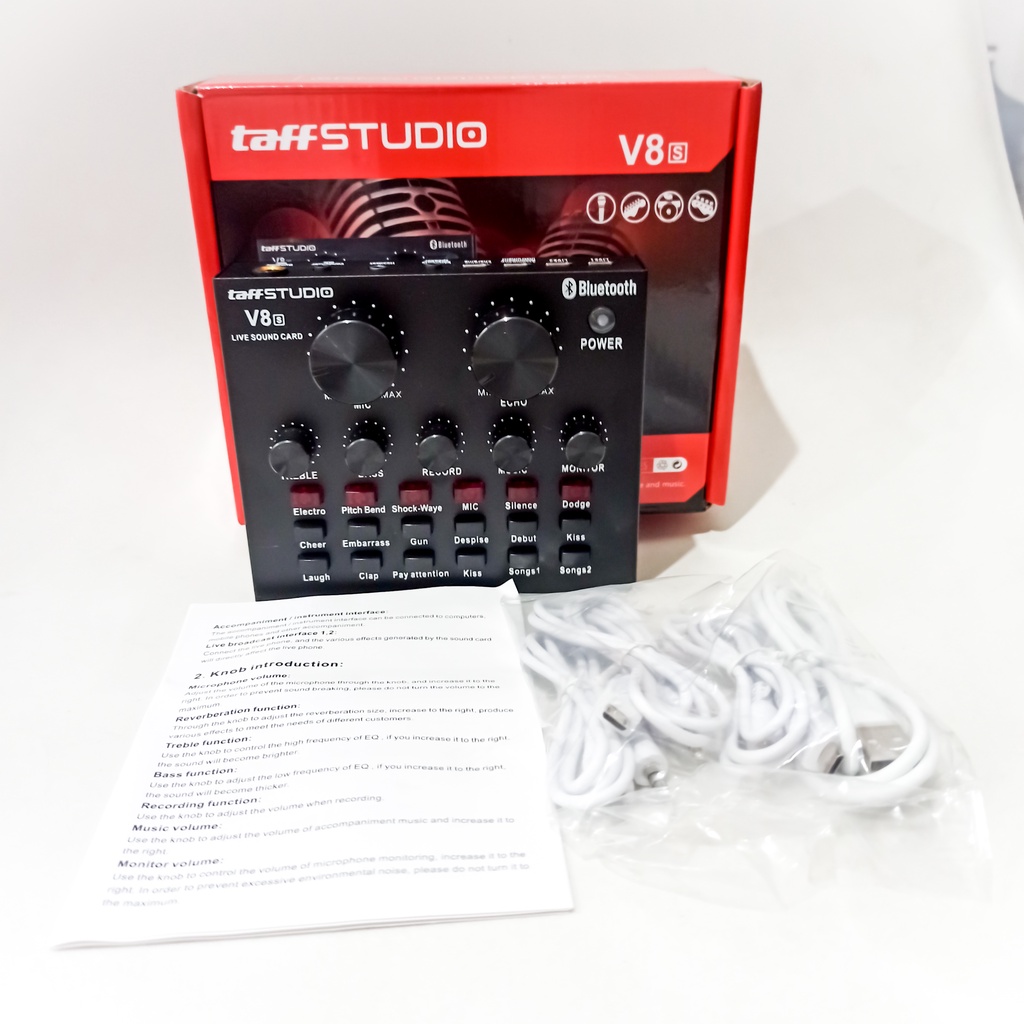 Jual SOUNDCARD V8 TAFFWARE TAFFSTUDIO AUDIO MIXER Live Streaming V8 ...