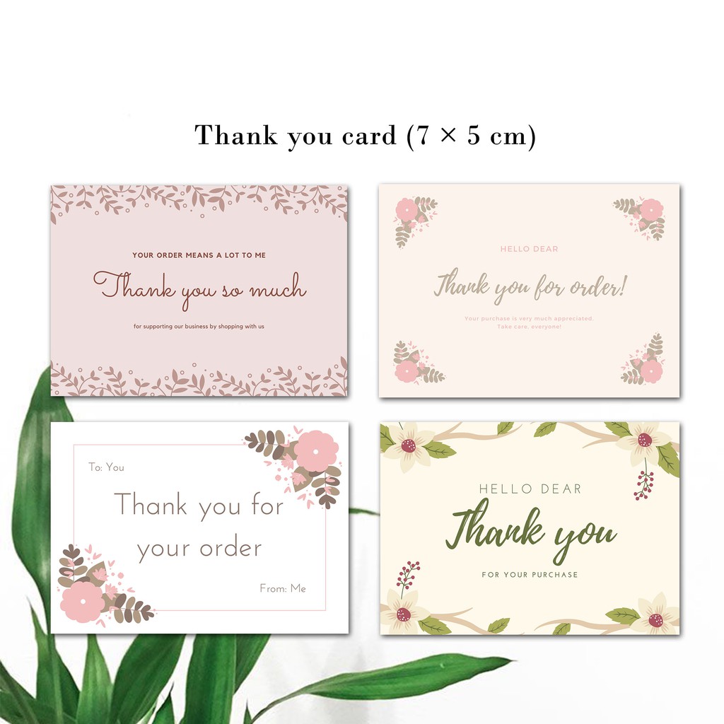 Jual THANK YOU CARD UKURAN 9x6 CM (KARTU UCAPAN TERIMAKASIH UNTUK ...