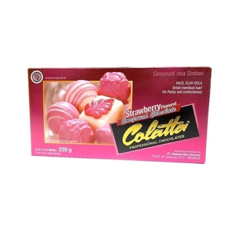 Jual Coklat Batangan Compound Collata Dark, White, Milk, Strawberry ...