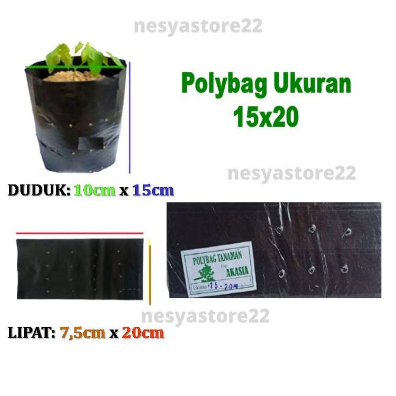 Jual Polybag Polibag Polibek 1kg Ukuran 10x10 10x12 10x15 12x12 12x15 ...