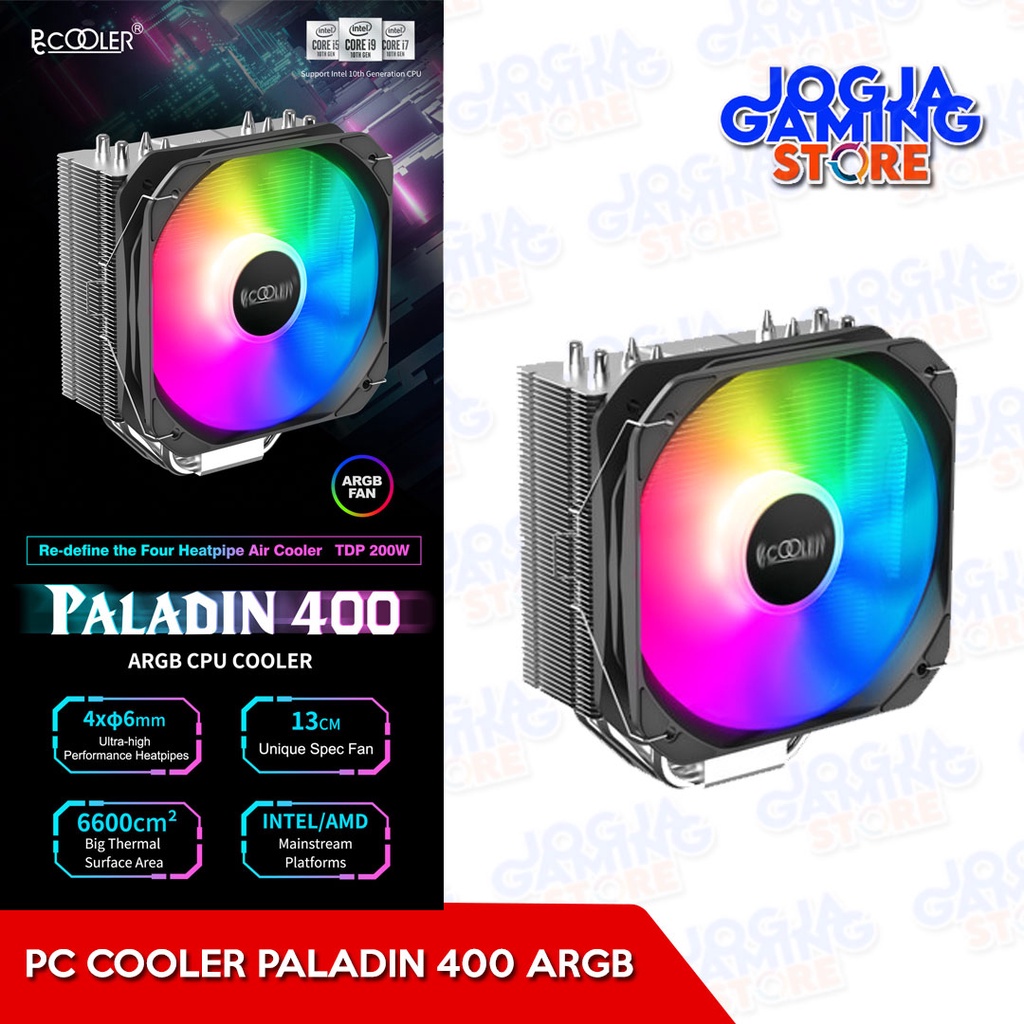 Jual PC COOLER PALADIN 400 ARGB WITH 4 NICKEL PLATED HEATPIPE CPU ...