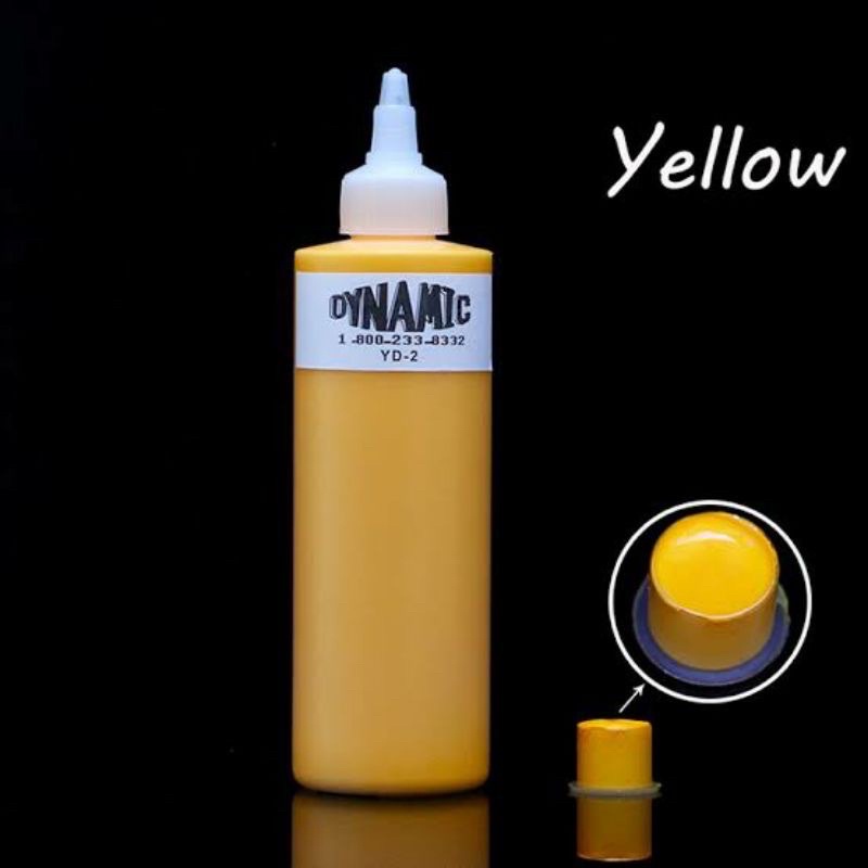 Jual Tinta Tattoo Dynamic non original yellow 1oz / Tinta Tattoo ...