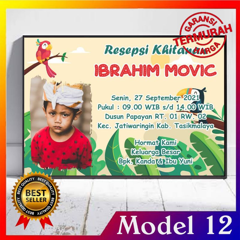 Jual undangan sunatan mini undangan khitanan undangan kopi tasyakuran ...