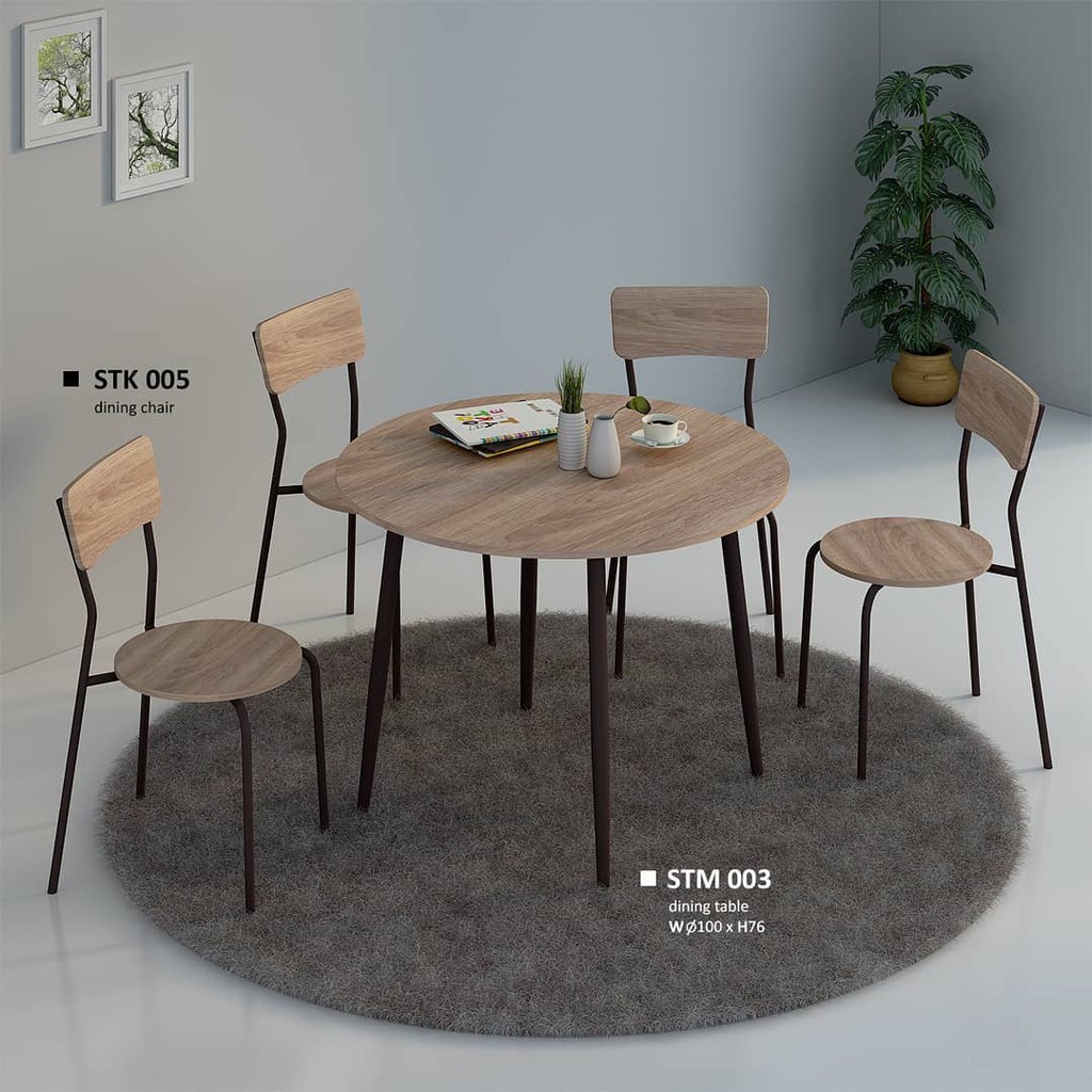 Jual Meja Makan Set / 4 Kursi 1 Meja / STM003 STK005 | Shopee Indonesia