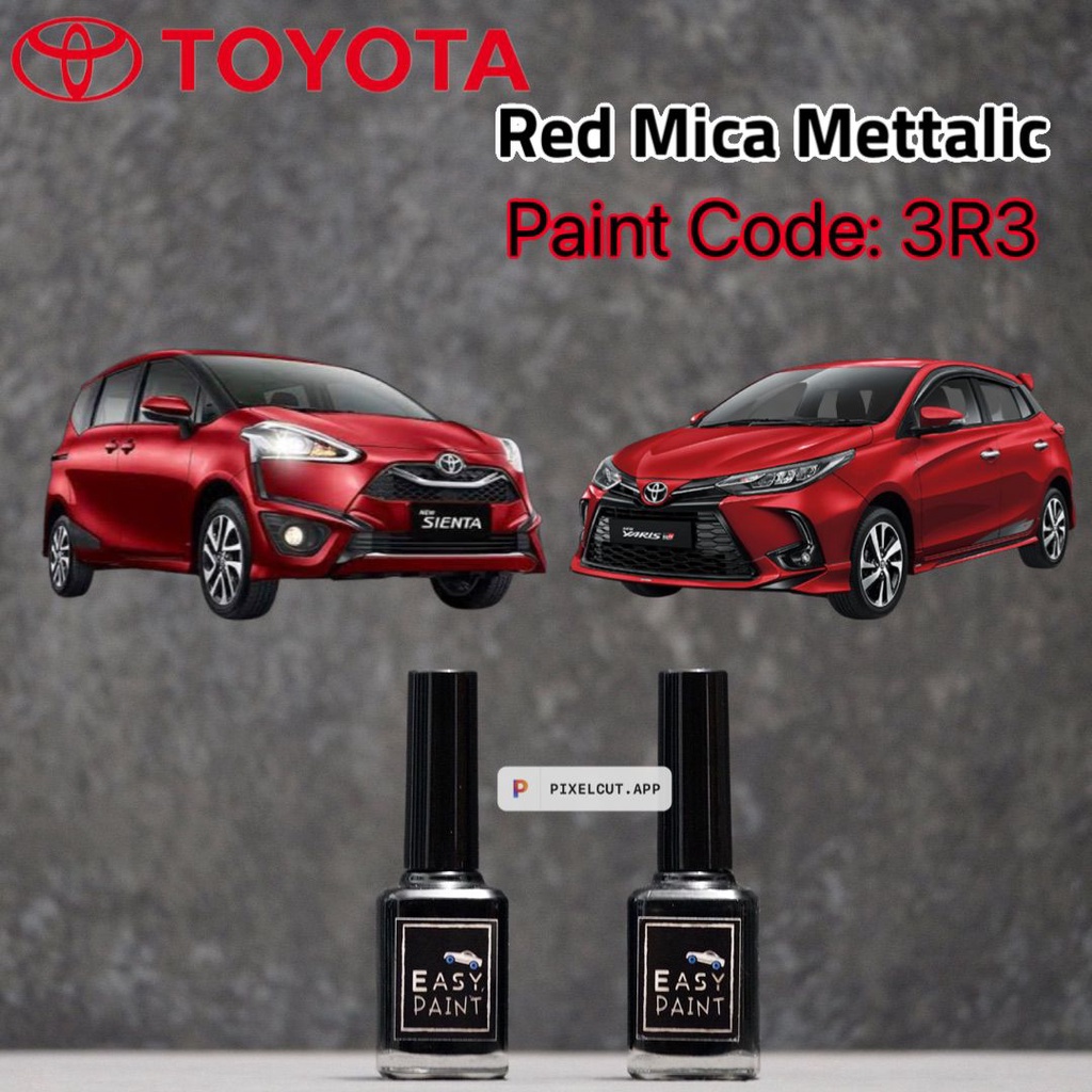 Jual Cat Oles Mobil Red Mica Metalic 3R3 Toyota Yaris Sienta Merah ...