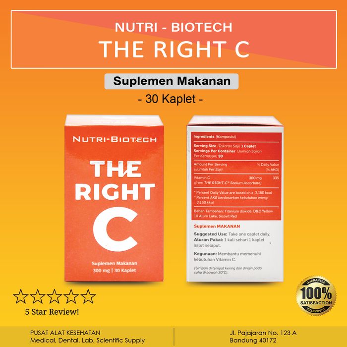 Jual NUTRI BIOTECH The Right C 300 mg Vitamin C @30 | Shopee Indonesia