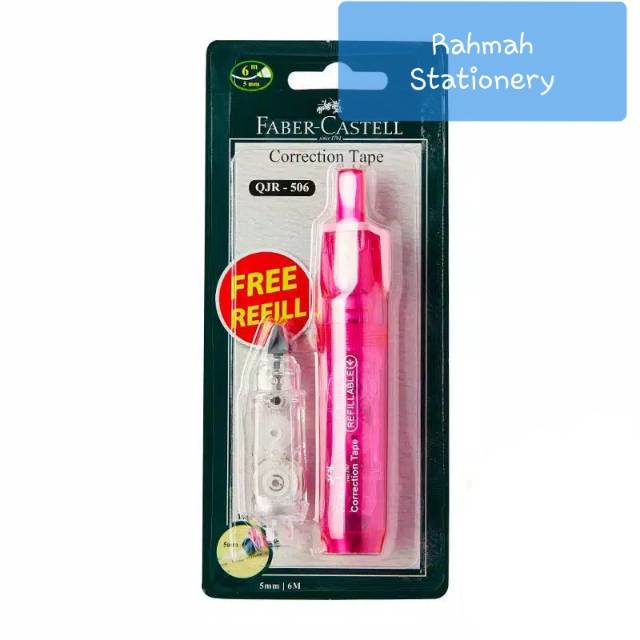 Jual Correction tape QJR 506 pink barrel + 1 refill faber castell ...