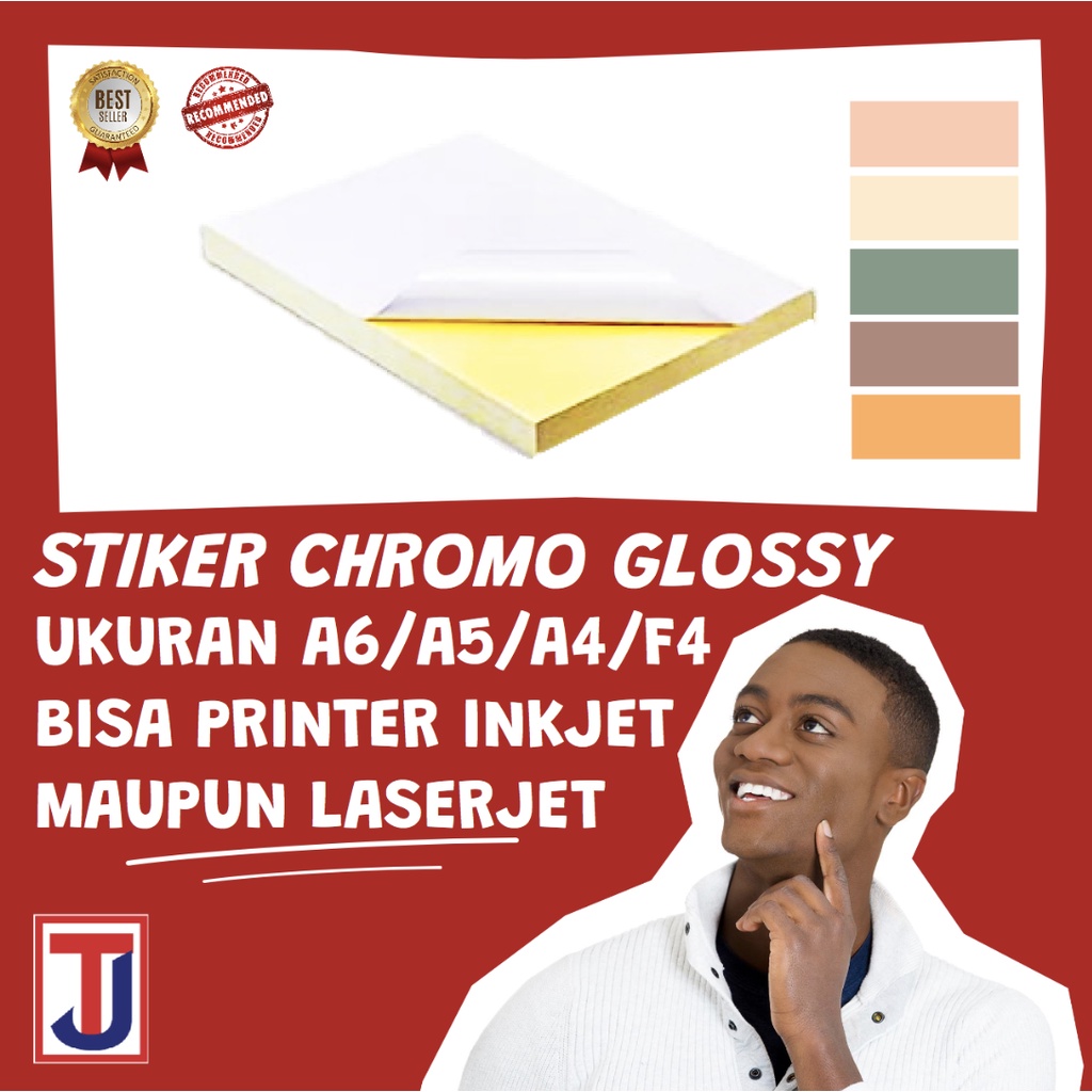 Jual Sticker Stiker Chromo Kromo Glossy Ukuran A6 / A5 / A4 / F4 FOLIO ...