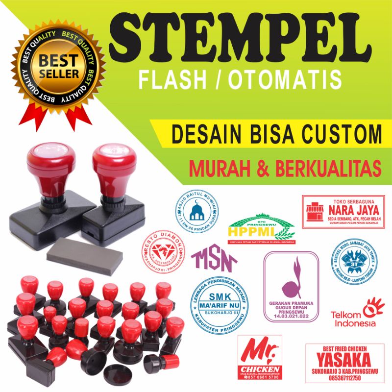 Jual CETAK STEMPEL CUSTOM OTOMATIS STEMPEL FLASH | Shopee Indonesia