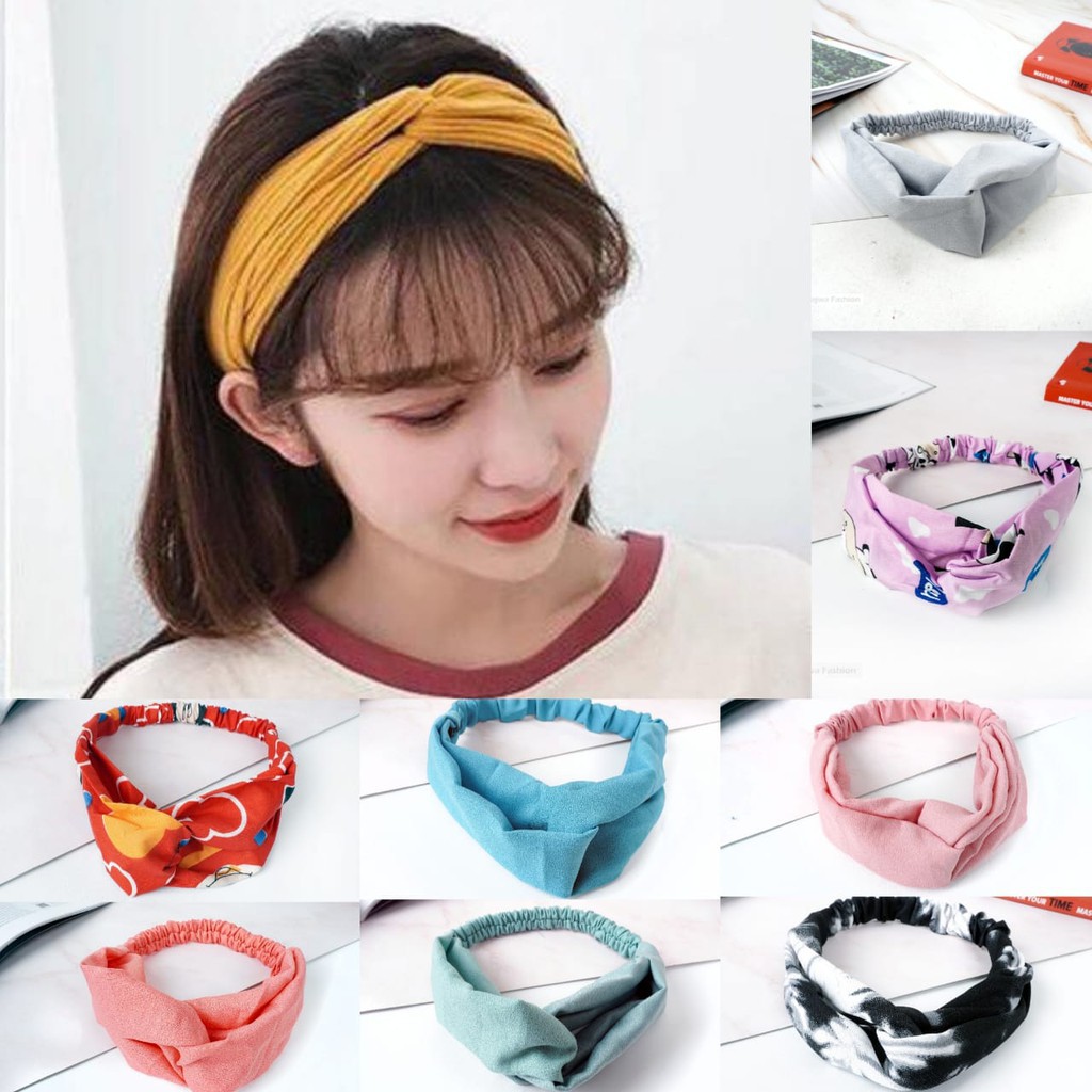 Jual Bando Polos Salur Motif Bando Bandana Simpul Korea | Shopee Indonesia