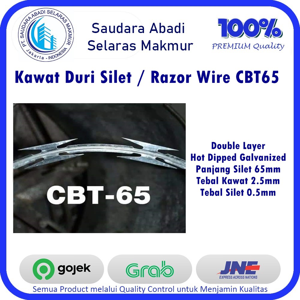 Jual Kawat Duri Silet / Razor Wire CBT 65 | Shopee Indonesia