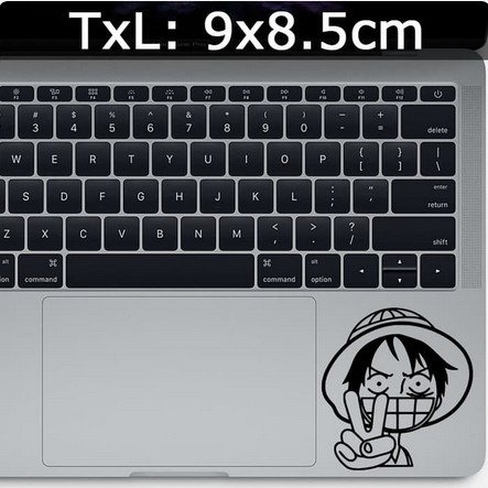 Jual Stiker Laptop Luffy One Piece Sign Sticker Vinyl Decal Palm Rest ...