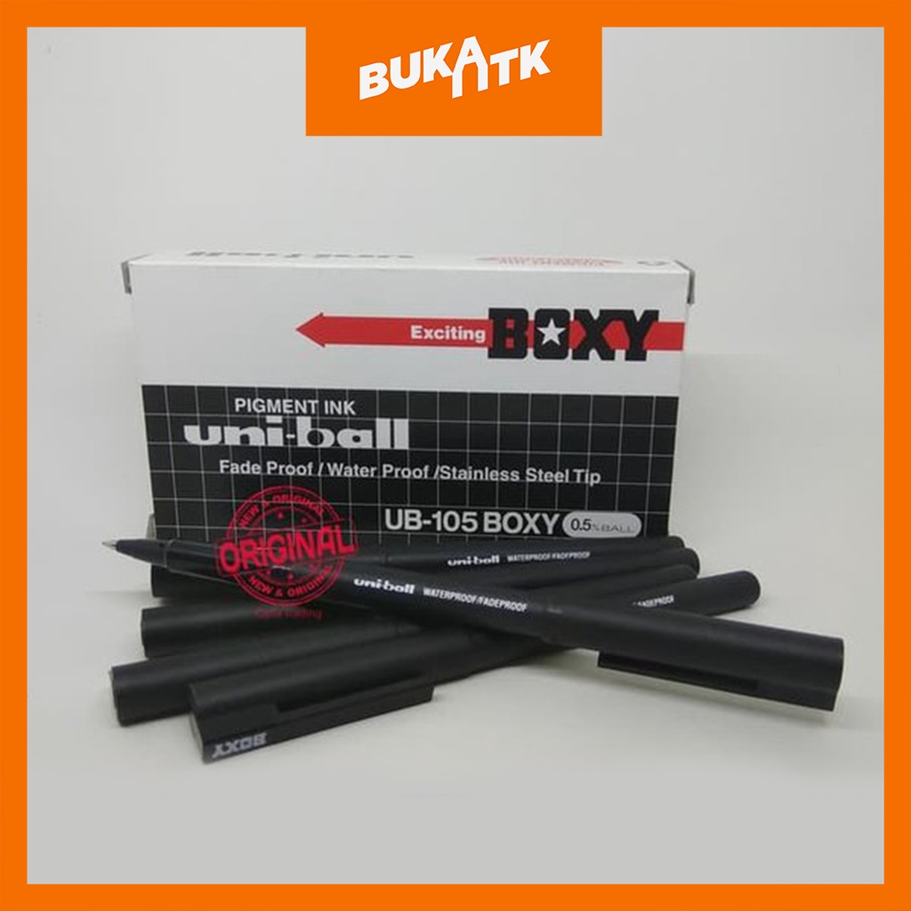Jual Pen Uniball BOXY Pigment Ink | Shopee Indonesia