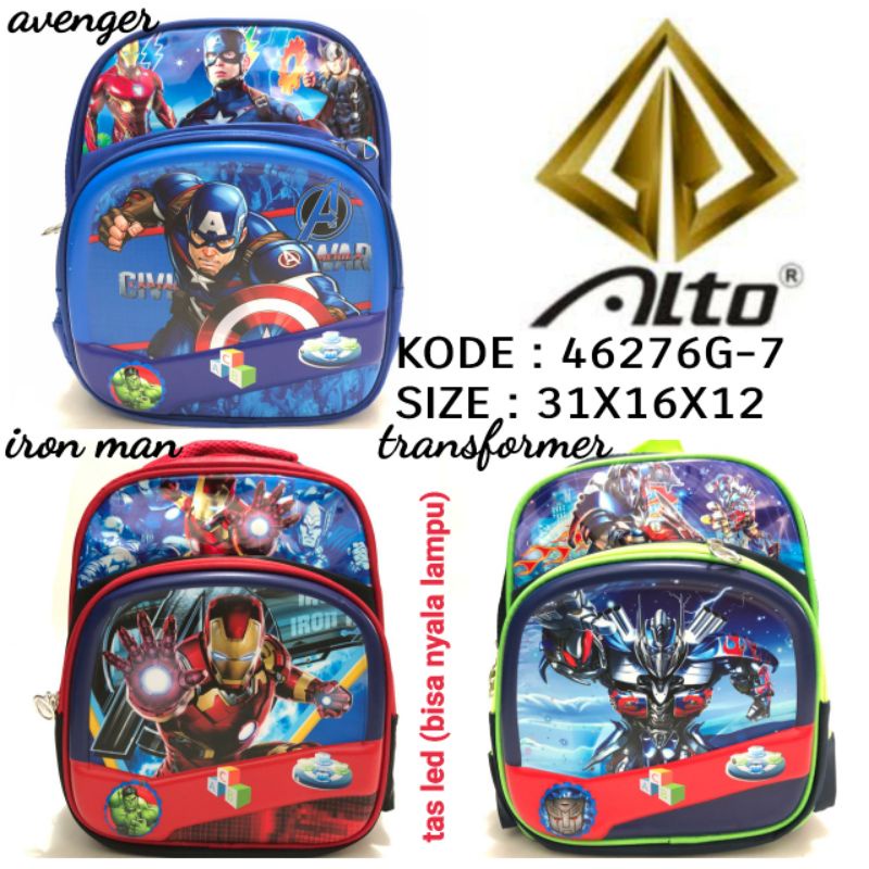 Jual TAS RANSEL ANAK LED (bisa nyala lampu) untuk Anak PAUD / TK Kode ...