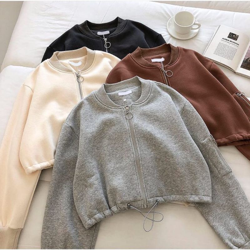 Jual ZIPPER CROP SERUT | Shopee Indonesia