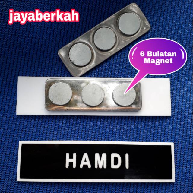 Jual Name Tag Papan Nama Dada Gravir dengan Magnet Terkuat | Shopee ...