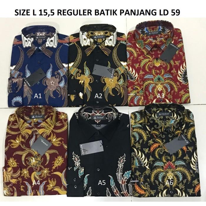Jual Batik Alisan Slimfit Panjang Ukuran L 15,5 lebar dada 55cm ...