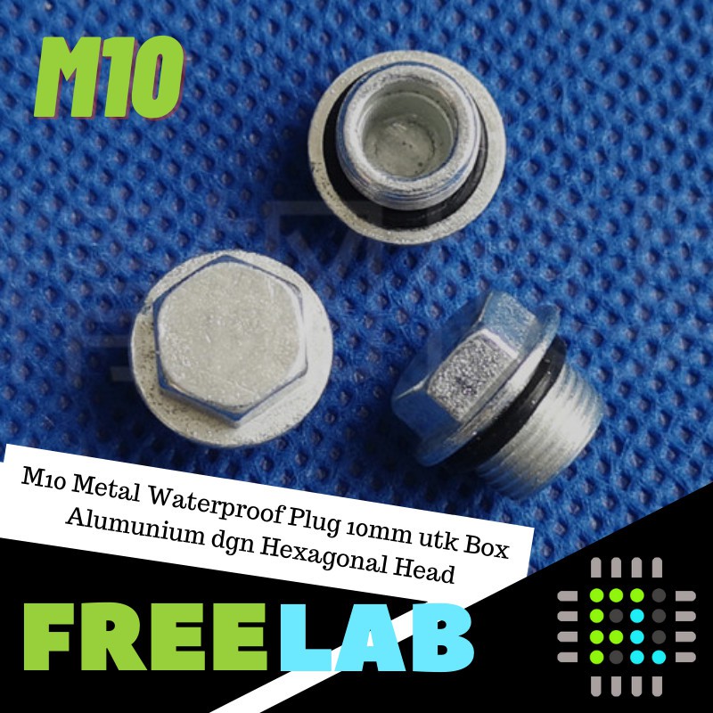 Jual M10 Metal Waterproof Plug 10mm utk Box Alumunium dgn Hexagonal ...