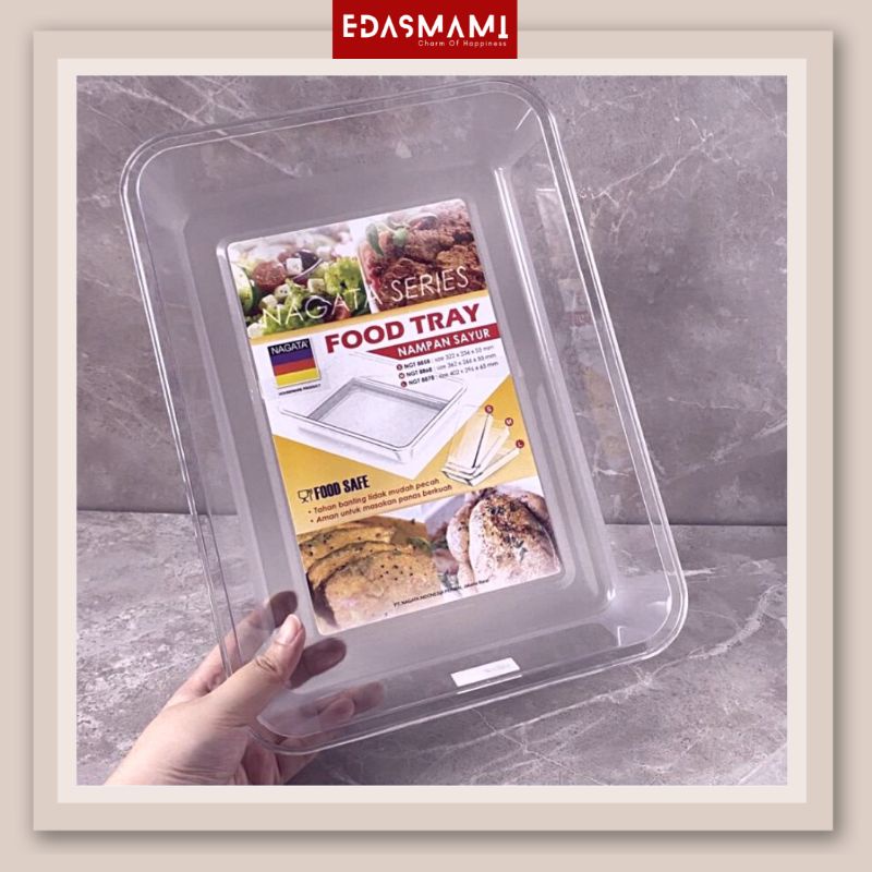 Jual EDASMAMI Nagata Food Tray NGT 8878 Nampan Sayur Serbaguna Bening ...
