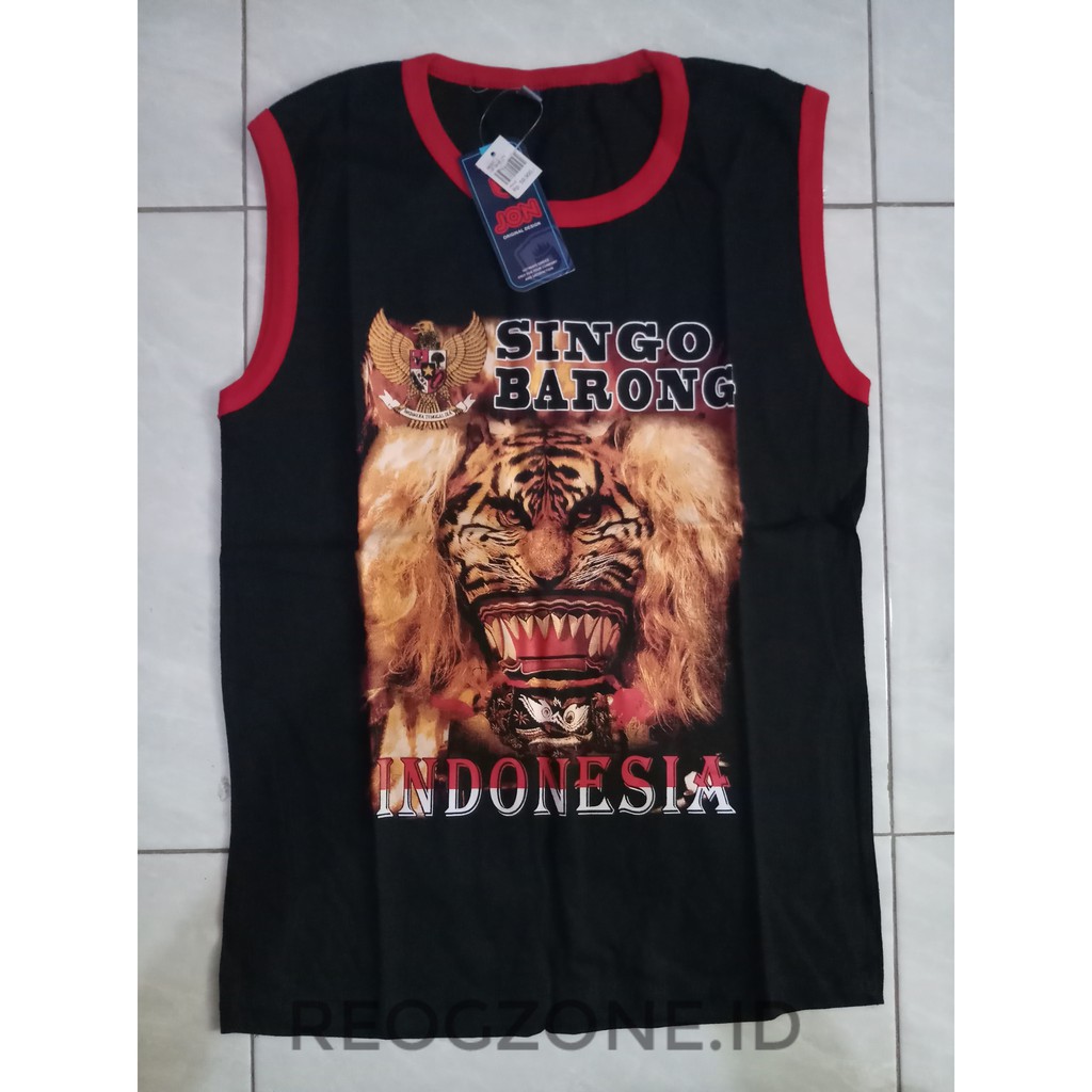Jual KAOS SINGLET SABLON REOG PONOROGO (GAMBAR SINGO BARONG) | Shopee ...