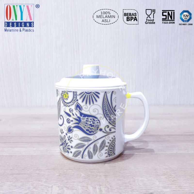 Jual Terlaris Mug Gelas Cangkir Melamin Besar + Tutup 600Ml Melamin ...