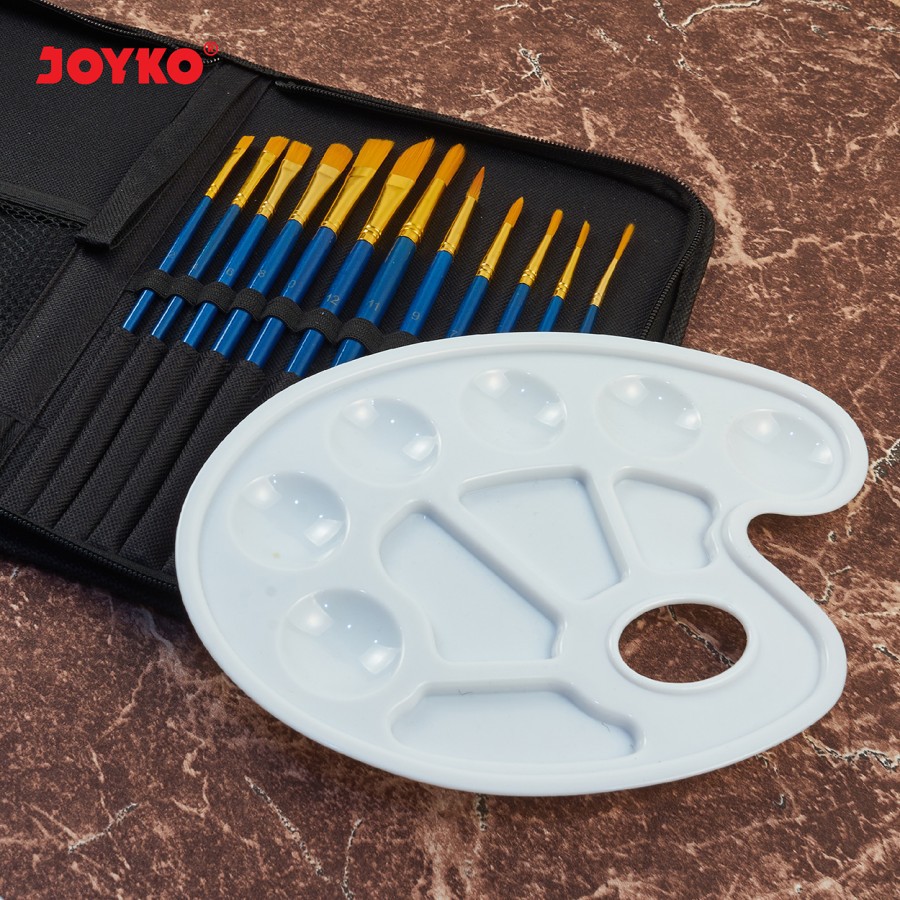 Jual JOYKO BRUSH SET + PALETTE / SET KUAS LUKIS HALUS SET KUAS + PALET ...